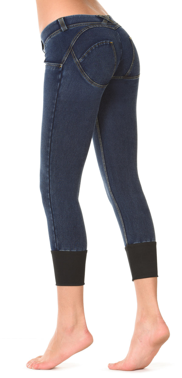 Freddy WR.UP® 7/8 Cuffed Denim Effect Pushup Pants, Tight Fitting - LIVIFY